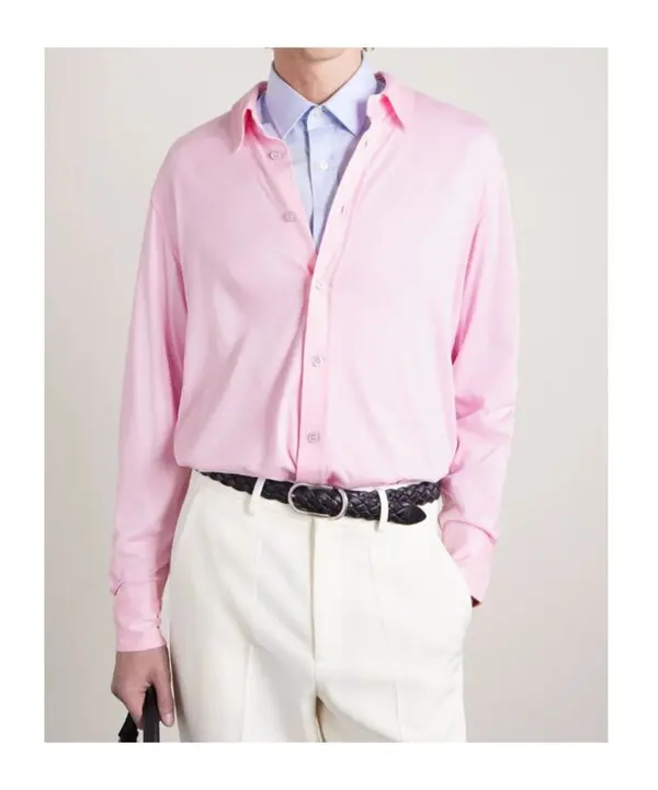 TOM FORD Buttoned Bow Pleat Shirt - Pink