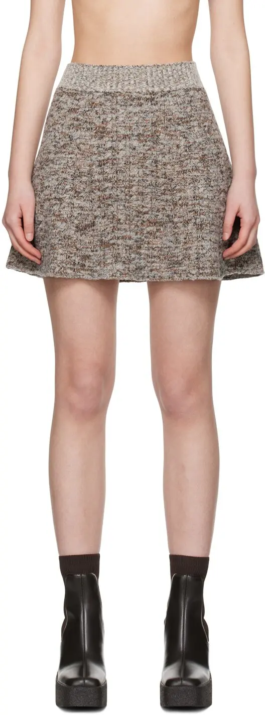 Stella McCartney Ribbed Chunky Knit Mini Skirt