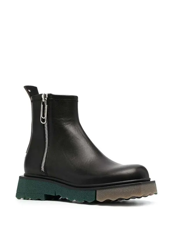 Off-White Zipped Ankle Boots