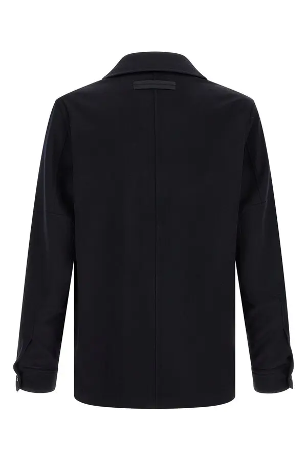 Zegna Single Breasted Jacket - Dark Blue