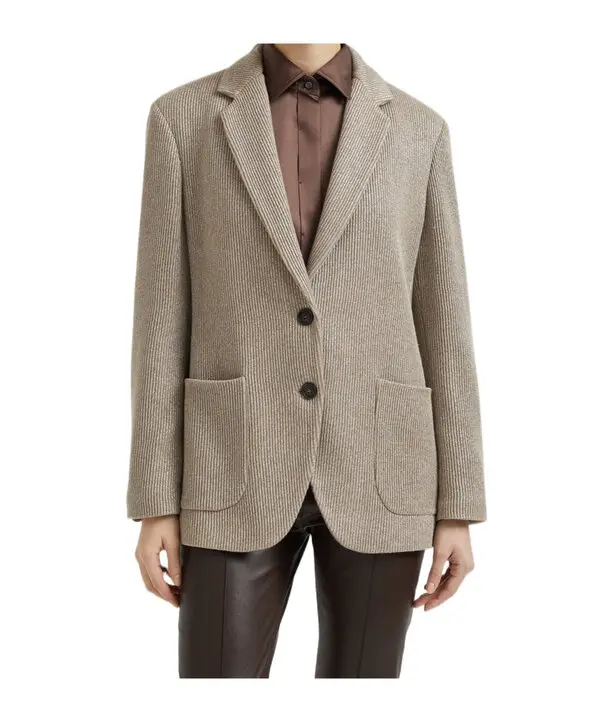 Brunello Cucinelli Textured Single-breasted Blazer