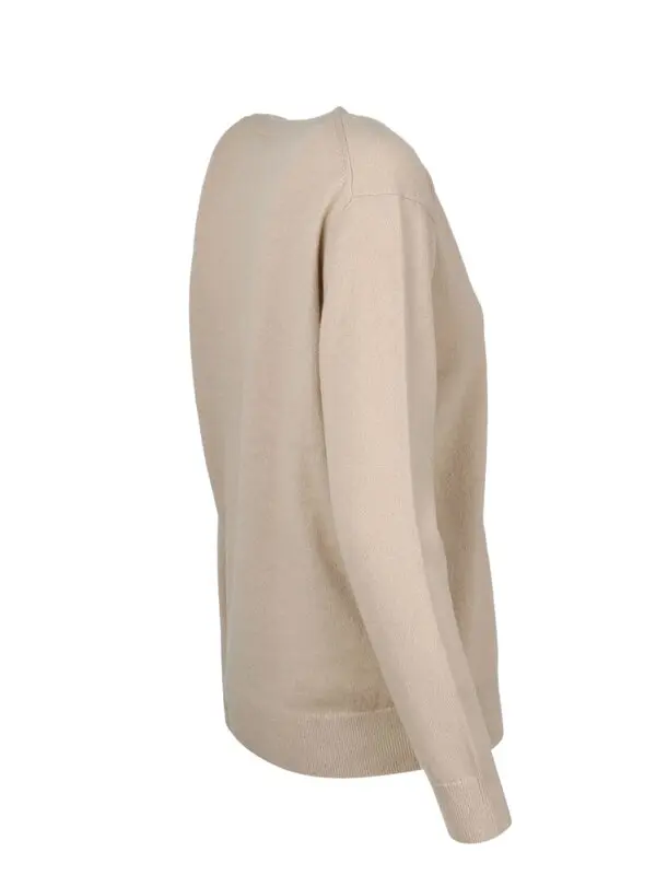 Vince V-neck Knitted Jumper - Nude