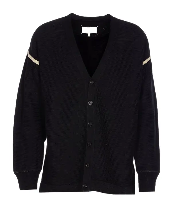 MAISON MARGIELA V-neck Buttoned Cardigan - Black