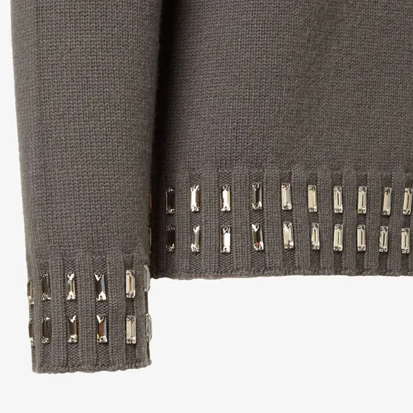 Fendi Embellished Crewneck Knitted Jumper