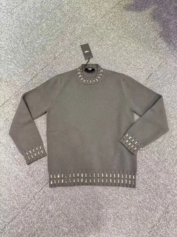 Fendi Embellished Crewneck Knitted Jumper