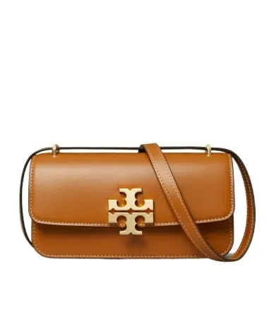 Tory Burch Convertible Eleanor Foldover Top Small Shoulder Bag - Whisky Color