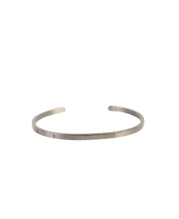 MAISON MARGIELA Silver-tone Number Engraved Cuff Bracelet - Yellow