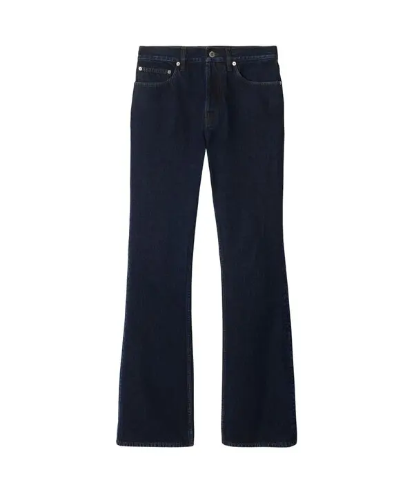 Burberry Logo Patch Flared-leg Jeans - Blue
