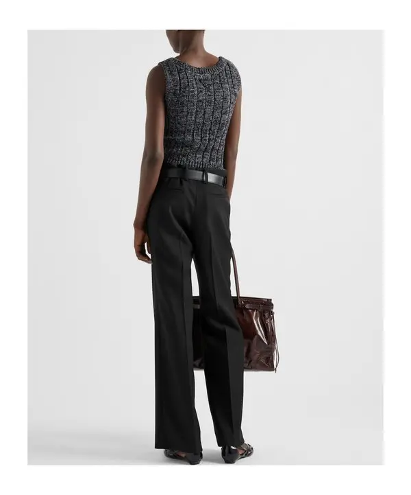 Prada Belted Pleated Trousers