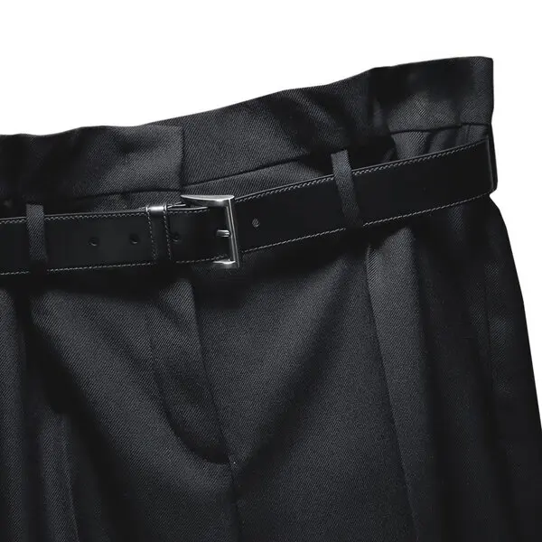 Prada Belted Pleated Trousers