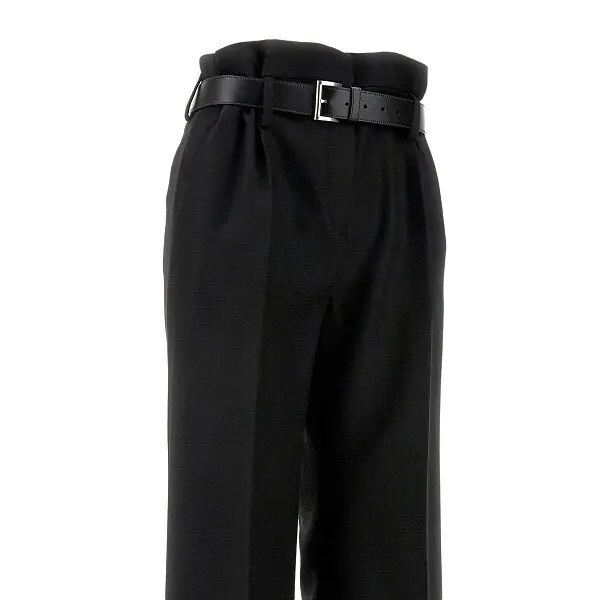 Prada Belted Pleated Trousers