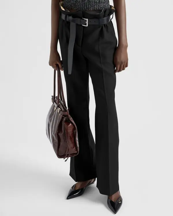 Prada Belted Pleated Trousers