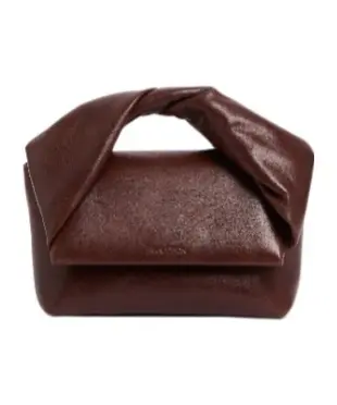 J.W.ANDERSON Knotted Leather Tote Bag - Chocolate Brown