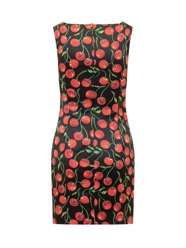 Dolce & Gabbana Cherry Print Sleeveless Mini Dress