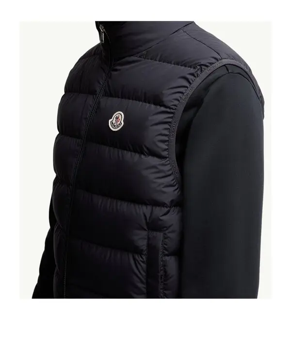 Moncler Sleeveless Vest With Logo Trim