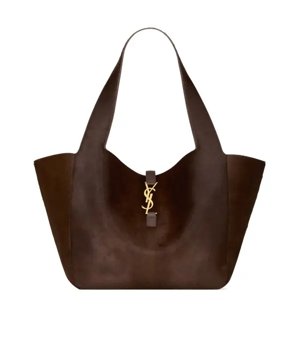 Saint Laurent Le 5 À 7 Bea Tote Bag In Pony Hair Leather - Brown