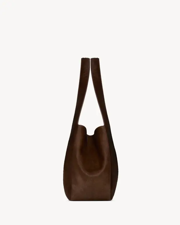 Saint Laurent Le 5 À 7 Bea Tote Bag In Pony Hair Leather - Brown