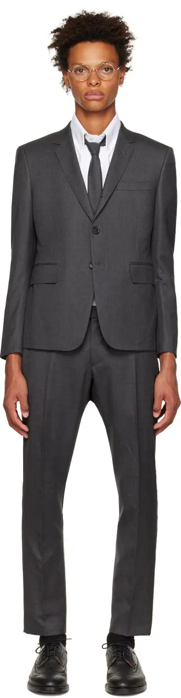 Thom Browne Slim-cut Single-breasted Suit - Grey