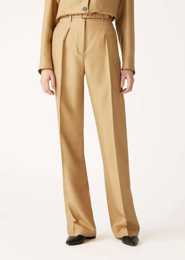 Loro Piana Edward Belted Trousers