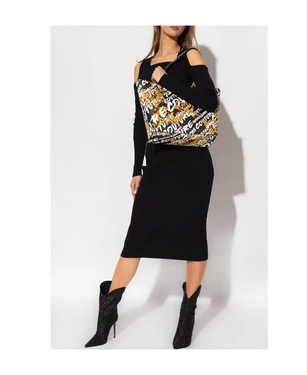 Versace Open-shoulder Knitted Pullover
