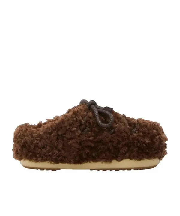 Moon Boot Evx Curly Mules - Dark Brown