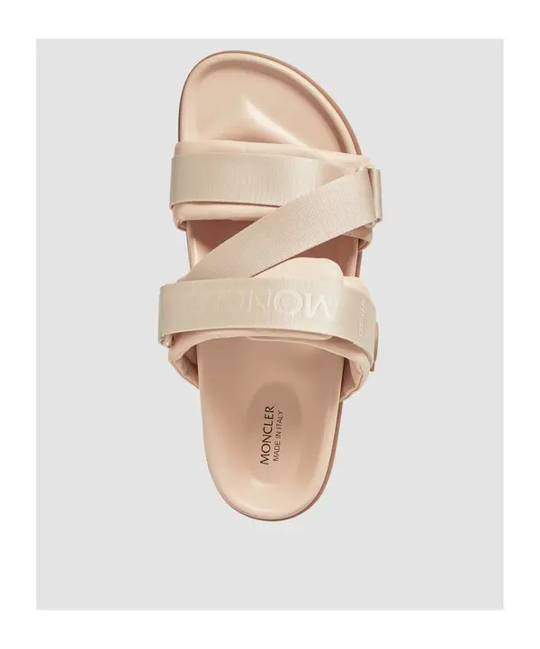 Moncler Logo Patch Slides - Pink