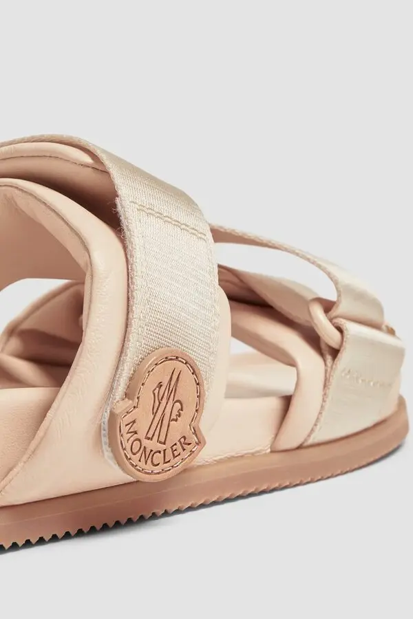 Moncler Logo Patch Slides - Pink