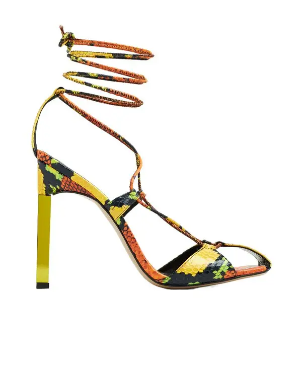 Attico The Adele Lace-up Sandals - Multicolor