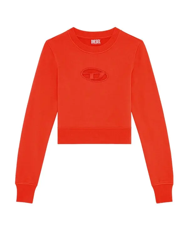 DIESEL® F-slimmy-od Cropped Sweatshirt - Red