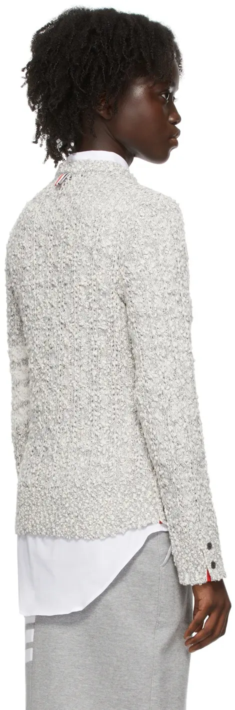 Thom Browne Open Tuck Stitch 4-bar Jumper