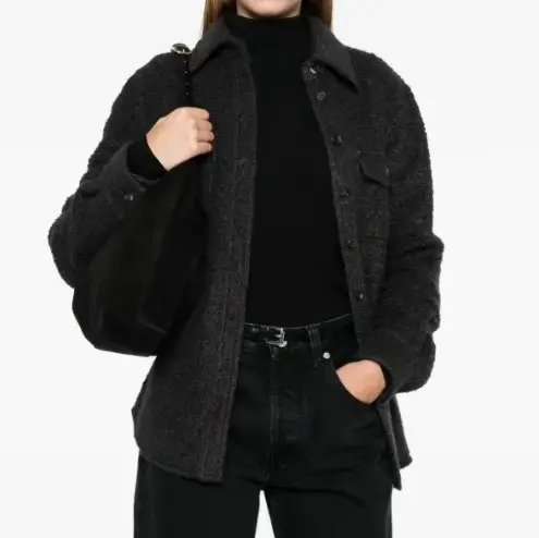 Gabriela Hearst Long Sleeve Textured Shirt Jacket