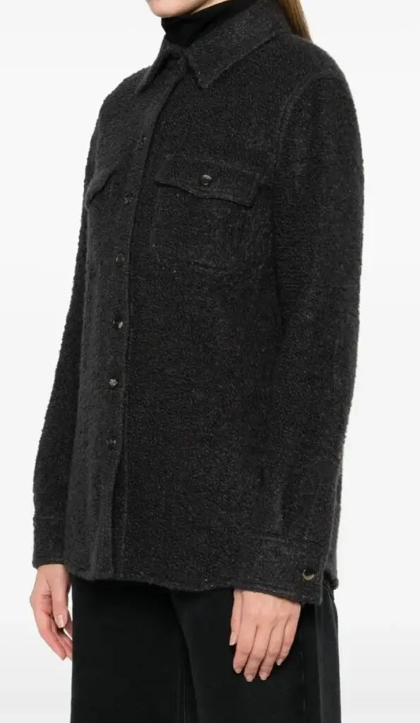 Gabriela Hearst Long Sleeve Textured Shirt Jacket