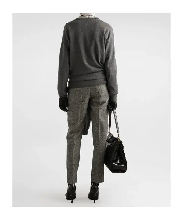 Dolce & Gabbana Tweed Mélange Tailored Trousers