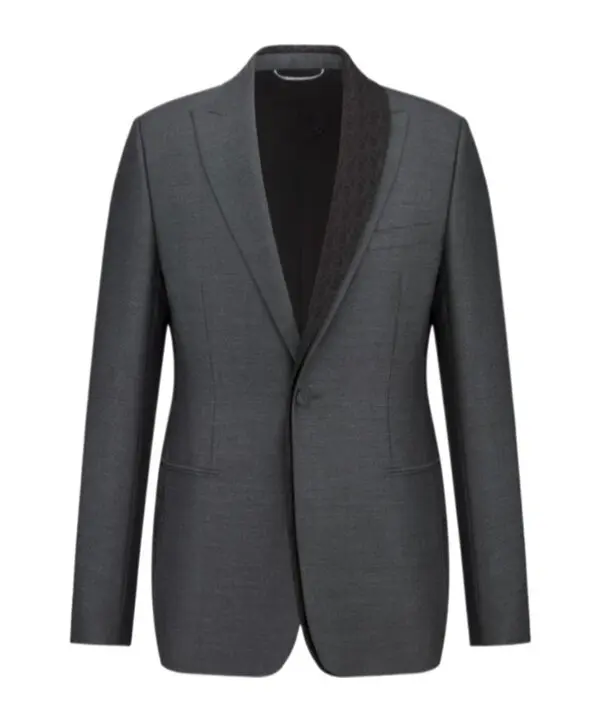 Dior Asymmetric Shawl Collar Blazer - Gray