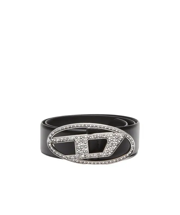 DIESEL® Embellished Logo Belt - Black