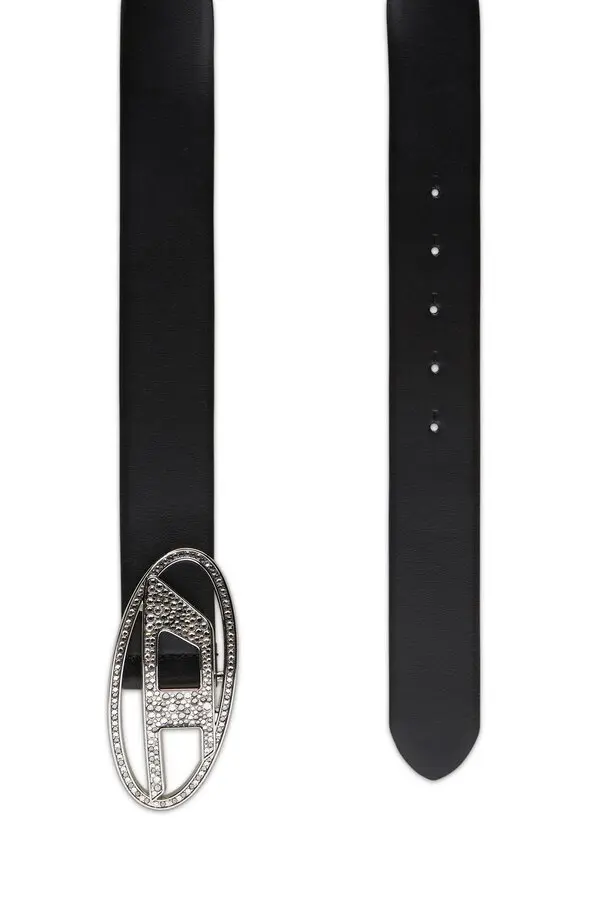 DIESEL® Embellished Logo Belt - Black