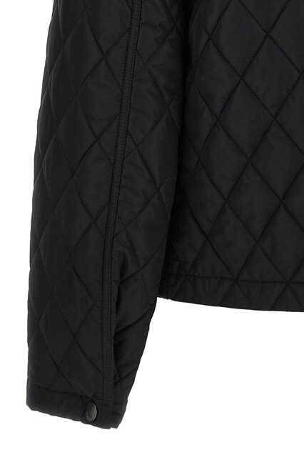 Burberry Quilted Hooded Jacket - Black