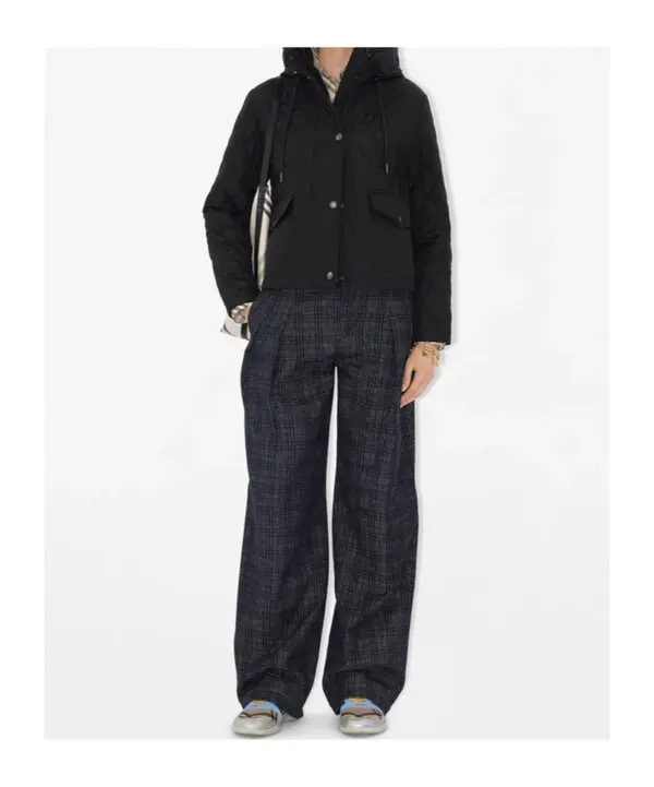 Burberry Quilted Hooded Jacket - Black