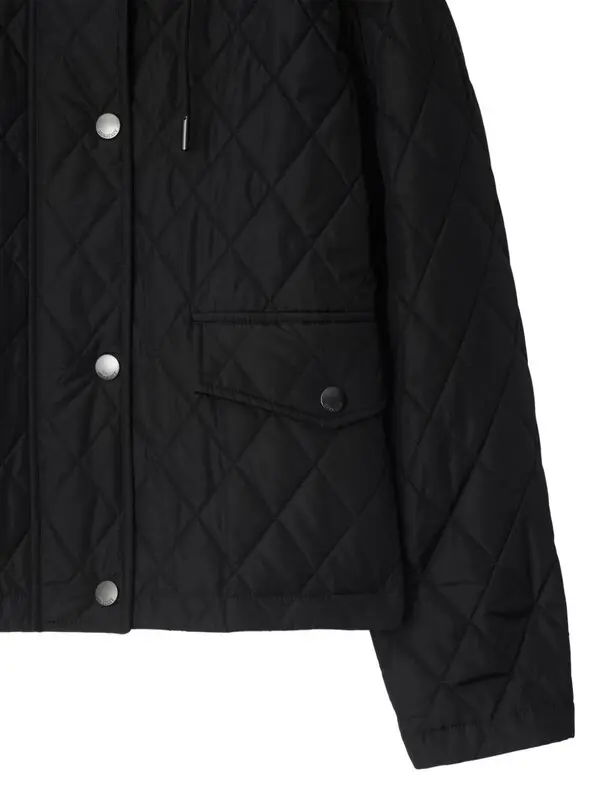 Burberry Quilted Hooded Jacket - Black