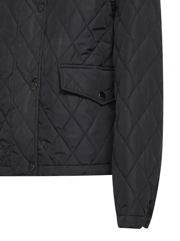 Burberry Quilted Hooded Jacket - Black