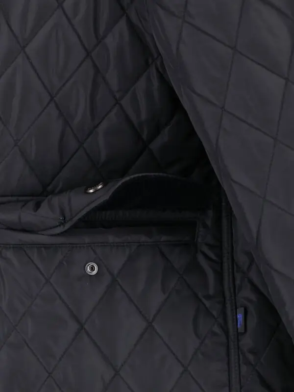 Burberry Quilted Hooded Jacket - Black