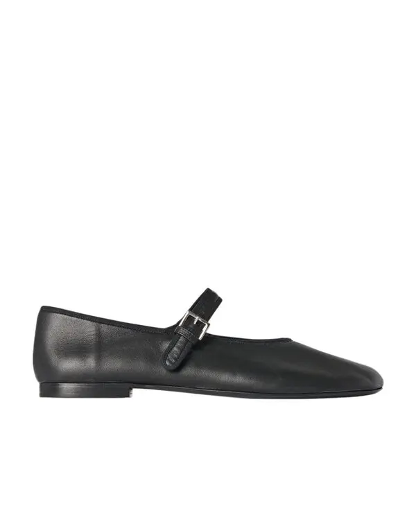 THE ROW Boheme Mj Round-toe Flat Ballerina - Black