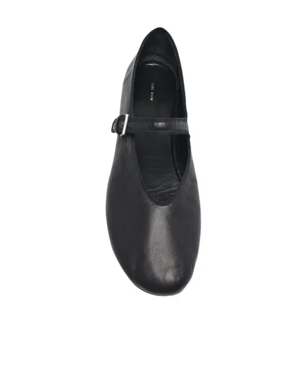 THE ROW Boheme Mj Round-toe Flat Ballerina - Black