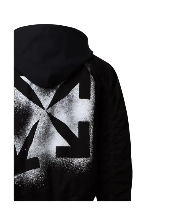Off-White Stencil Arrows-motif Hooded Bomber Jacket