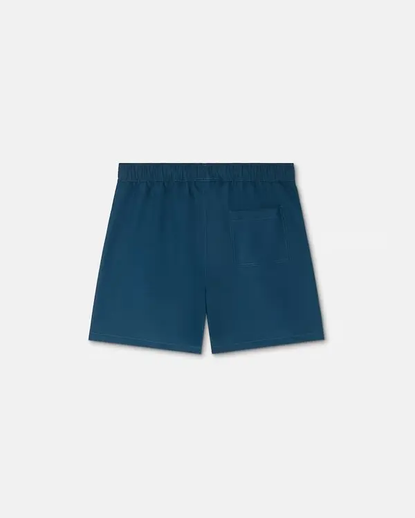 Versace Patterned Stripe Swim Shorts - Blue