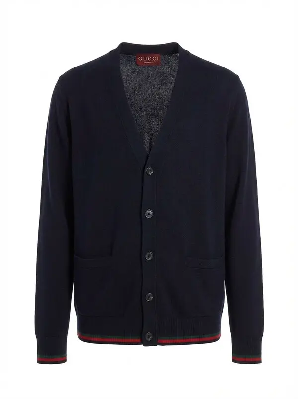 Gucci Extra Fine Knit V-neck Cardigan