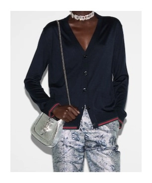 Gucci V-neck Button-up Knit Cardigan