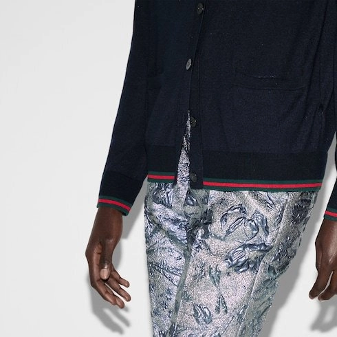 Gucci V-neck Button-up Knit Cardigan