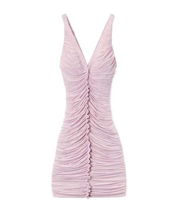 Alexander Wang Sheer Ruched Tank Minidress