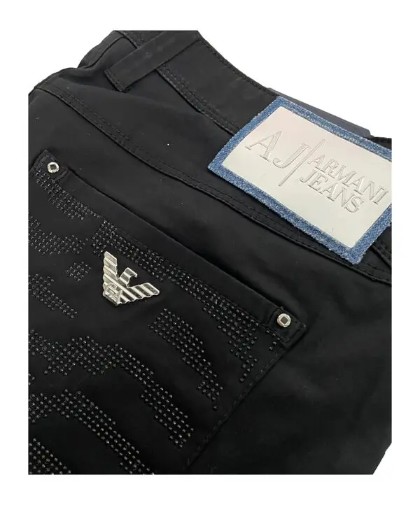 Emporio Armani Embellished Logo Denim